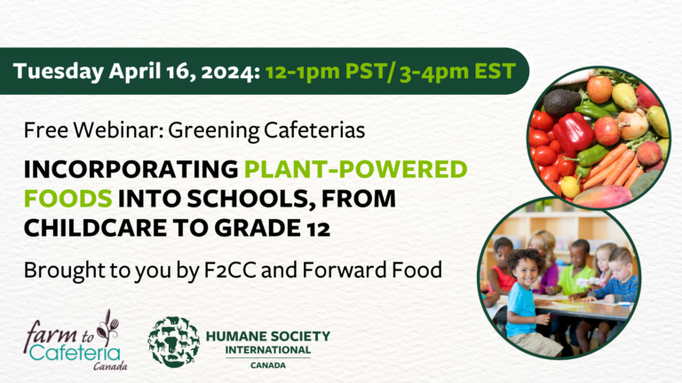 Plant-Powered Foods for Earth Month! - Farm to Cafeteria Canada
